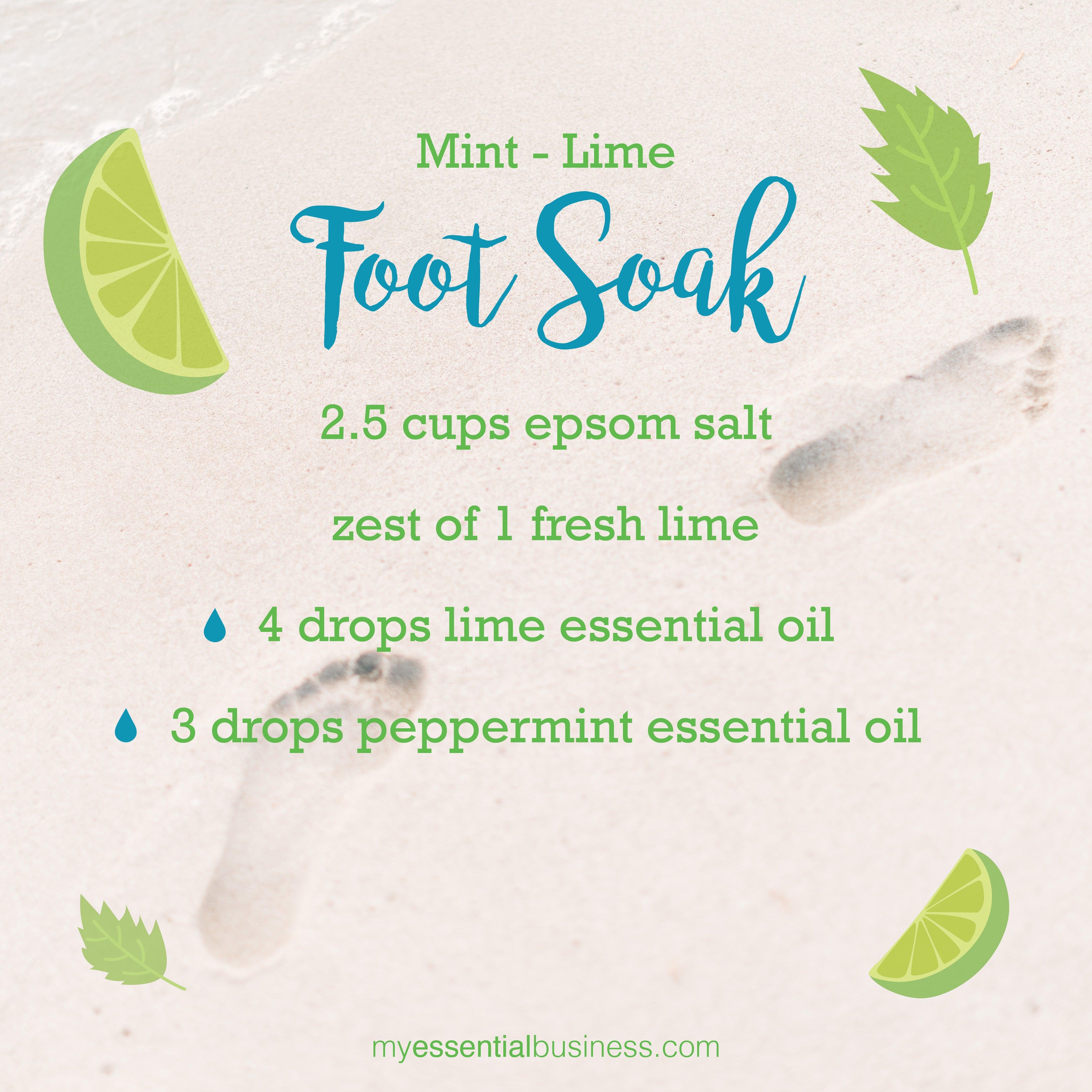 DIY Mint-Lime Foot Soak – local